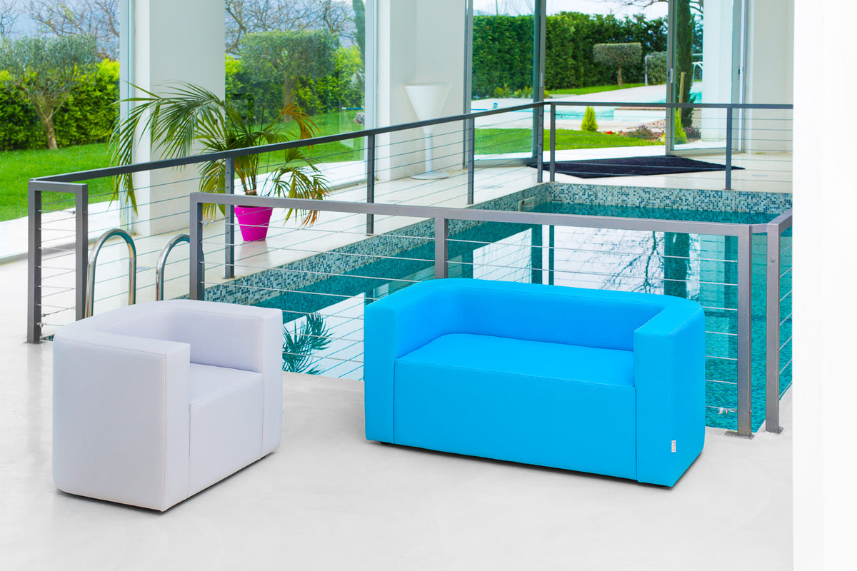 Outlet - Linea divanetti Bright Lounge per interno in ecopelle mamba ...
